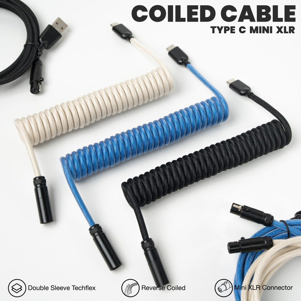 Coiled Cable Type C Mini XLR - Kabel Mechanical Keyboard by MYNK