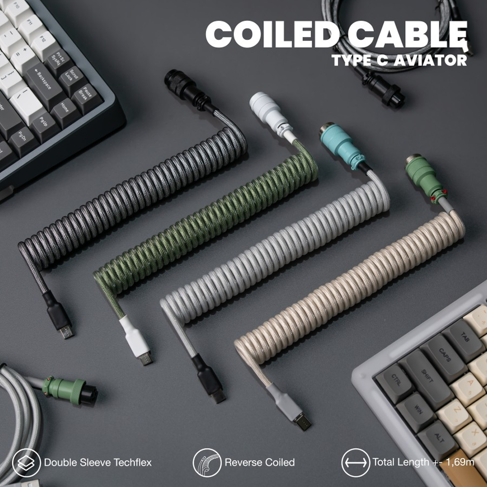 Coiled Cable Type C Aviator Gen 2 - Kabel Mechanical Keyboard by MYNK